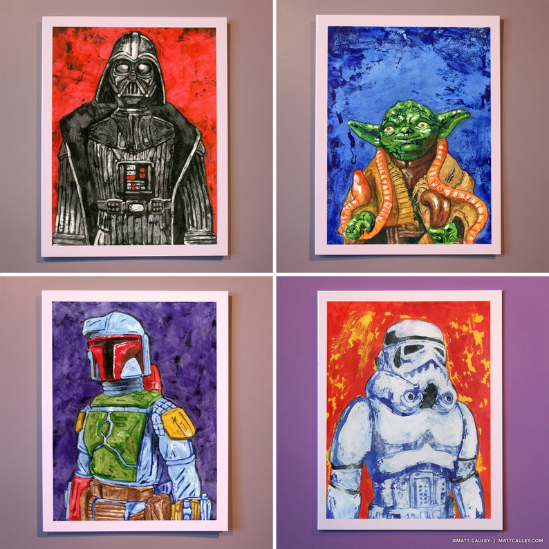 Star Wars Greeting Cards SET OF 12 Blank Inside Original Artwork ...