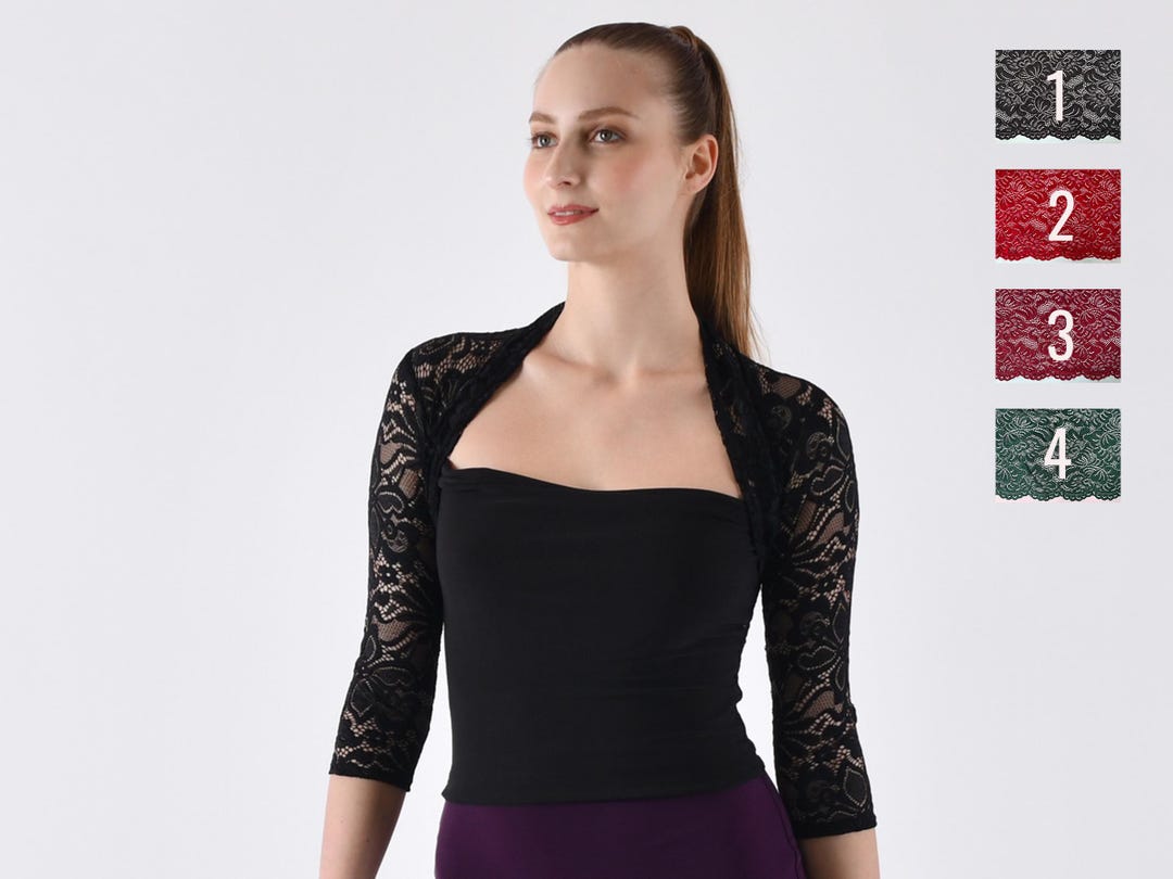 Tango Top With Sleeves and Lace in Your Favorite Color FRESEDO - Etsy