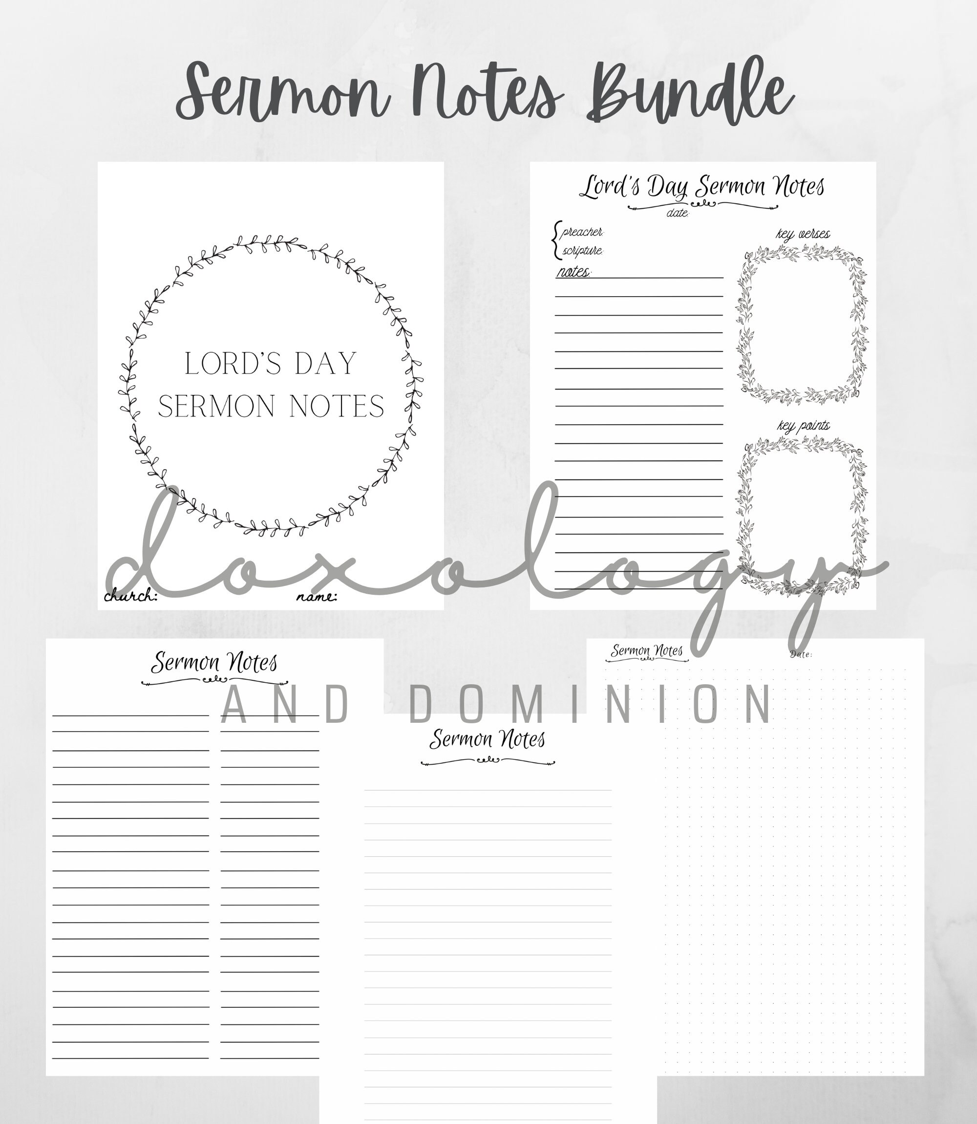 Lord's Day Sermon Notes for Adults Bible Study, Sunday Morning Worship ...