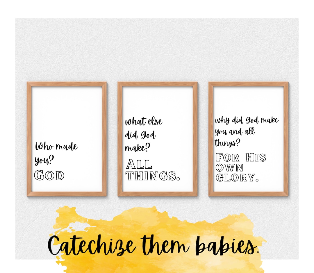 Catechism Instant Download Wall Decor. Westminster Shorter Catechism ...