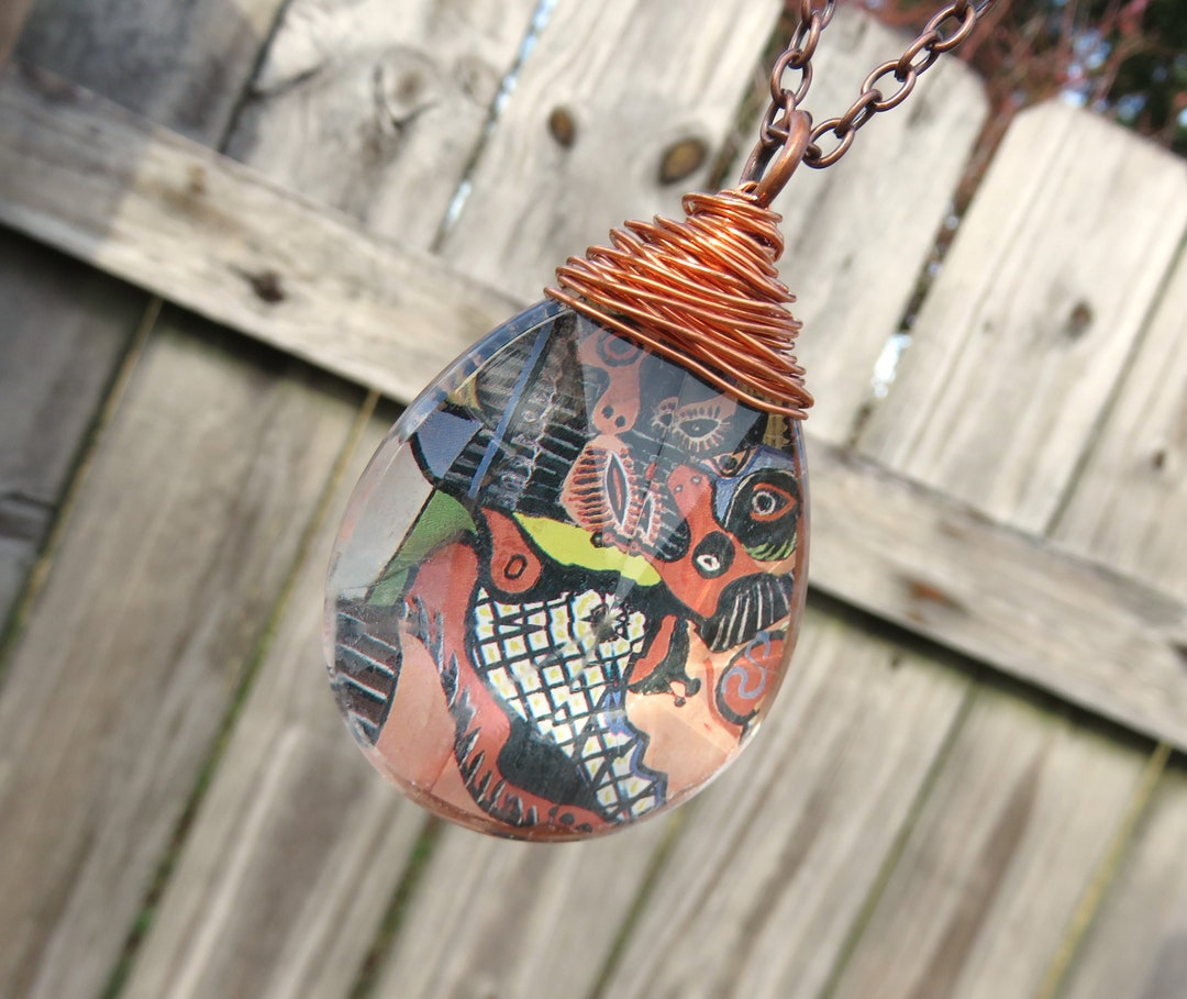 1925 Pablo Picasso "the Kiss" Prism Necklace // Picasso Crystal Prism ...