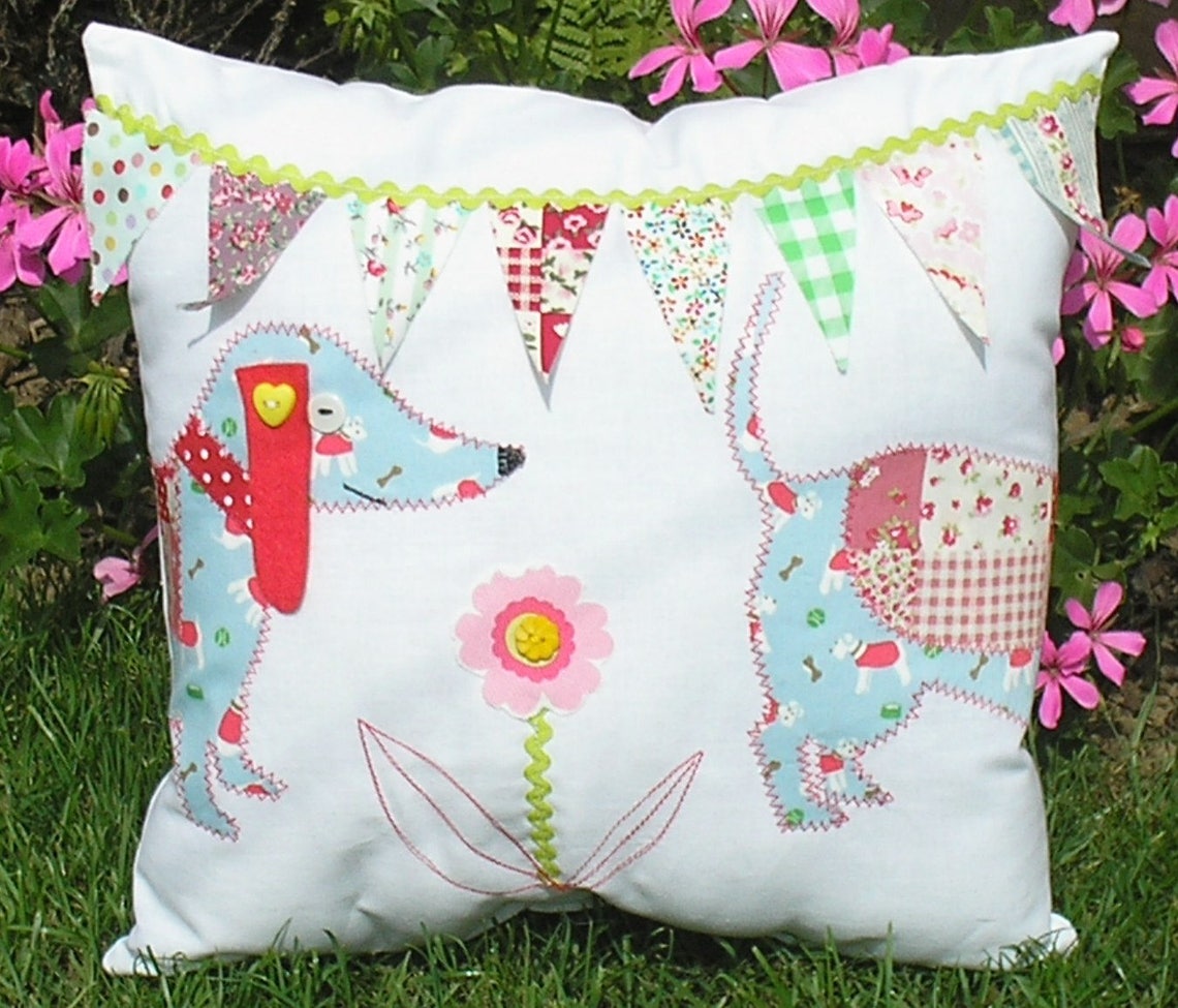 Dog Applique Cushion 'PDF File' Dachshund Download Sew Your Own ...