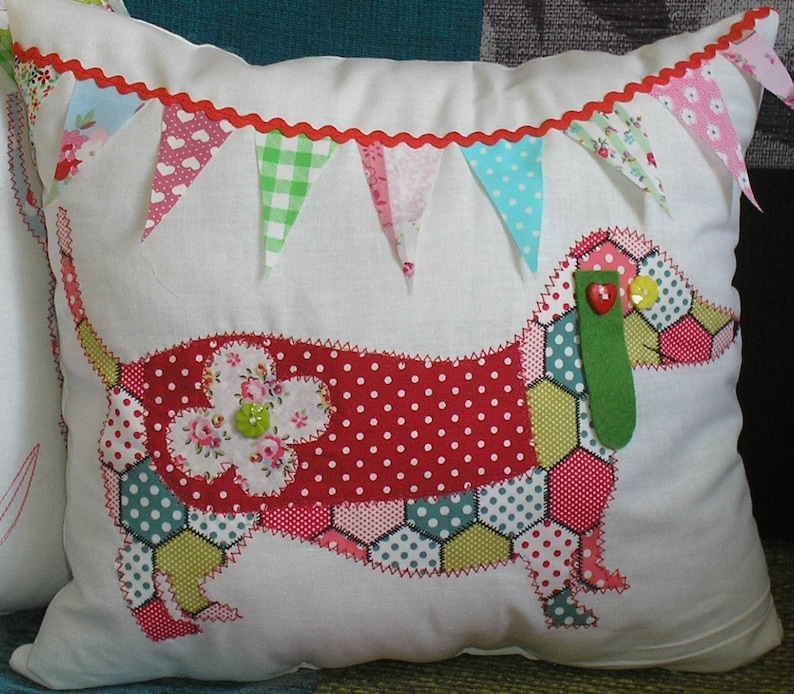 Dog Applique Cushion 'PDF File' Dachshund Download Sew Your Own ...