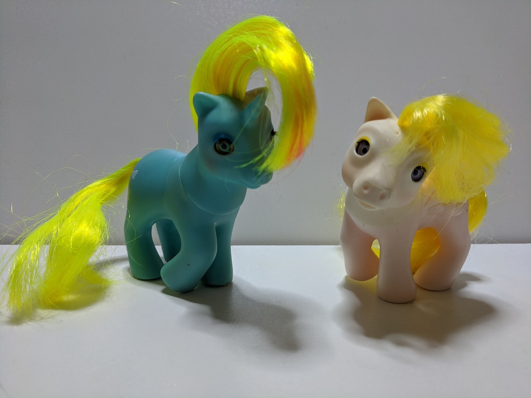 My Little Pony G1 Baby Lofty and Baby Ribbon 1986 Set of Two Beddy Bye ...