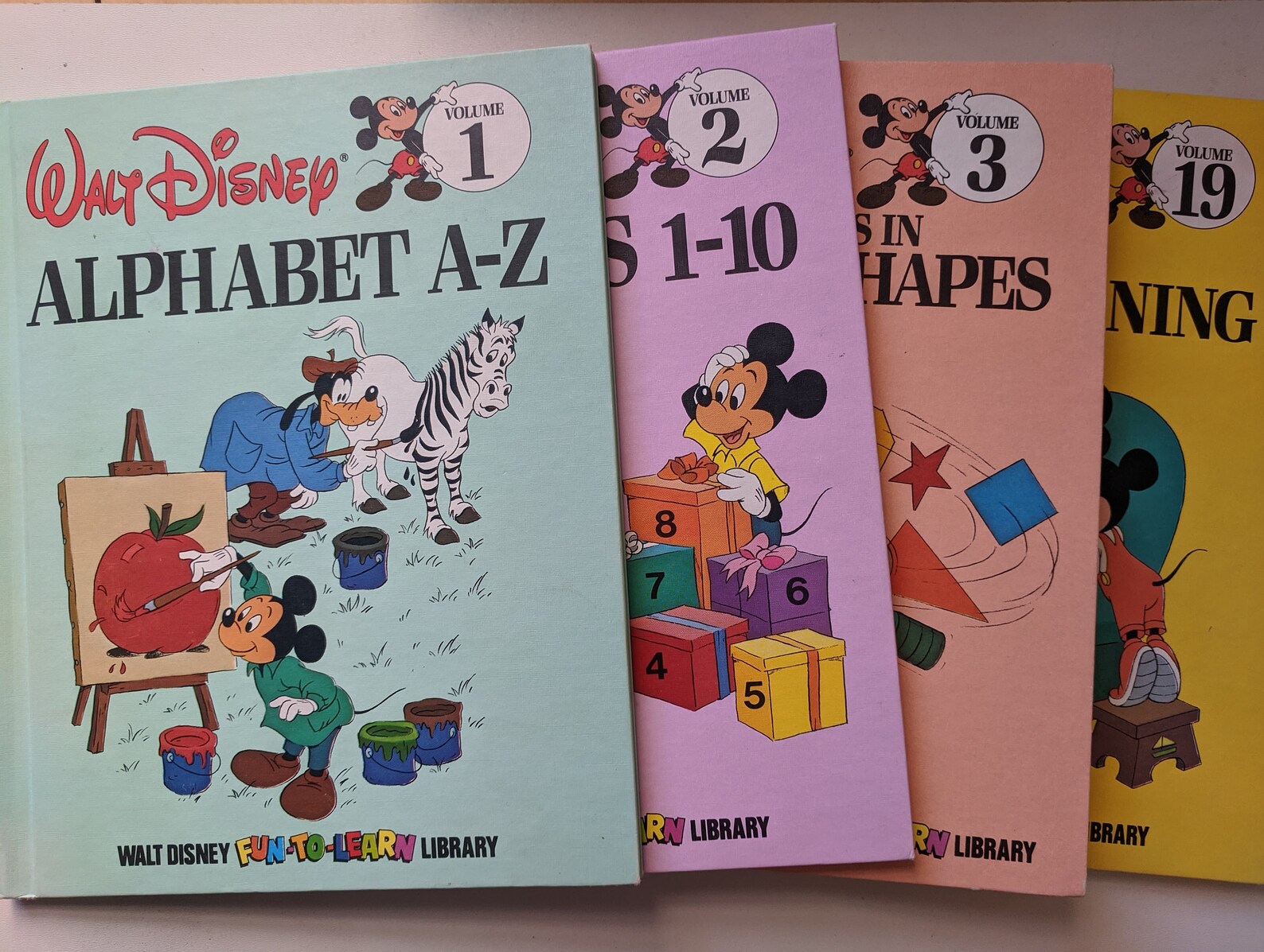Walt Disney Fun-to-Learn Library Books Set of 4 | Etsy