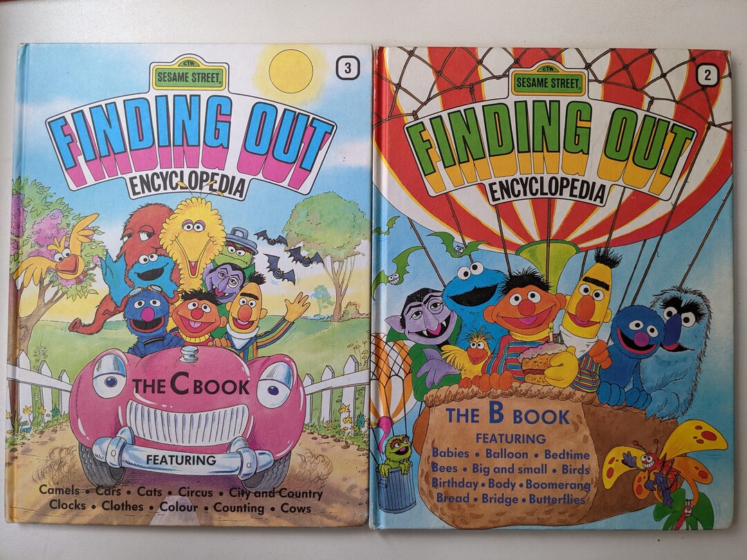 Sesame Street Finding Out Encyclopedia Vol.2 the B Boook and Vol.3 the C Book - Etsy
