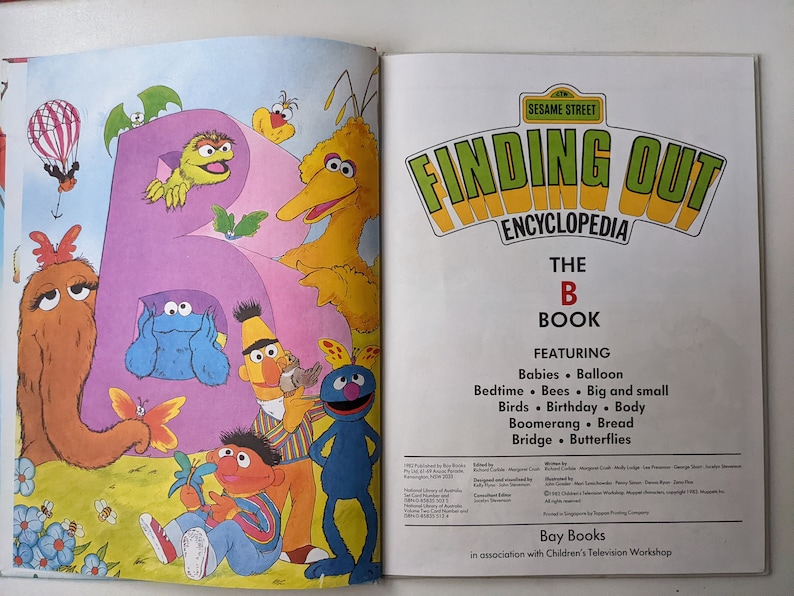 Sesame Street Finding Out Encyclopedia Vol.2 the B Boook and - Etsy