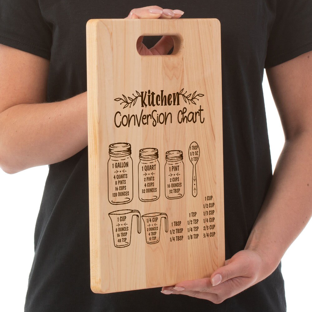 Personalized Conversion Chart, Cutting Board, Custom Personalized With ...