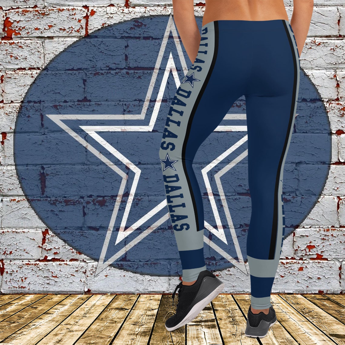 Dallas Fan/team Colors Metallic Silver With Blue-white Stars - Etsy
