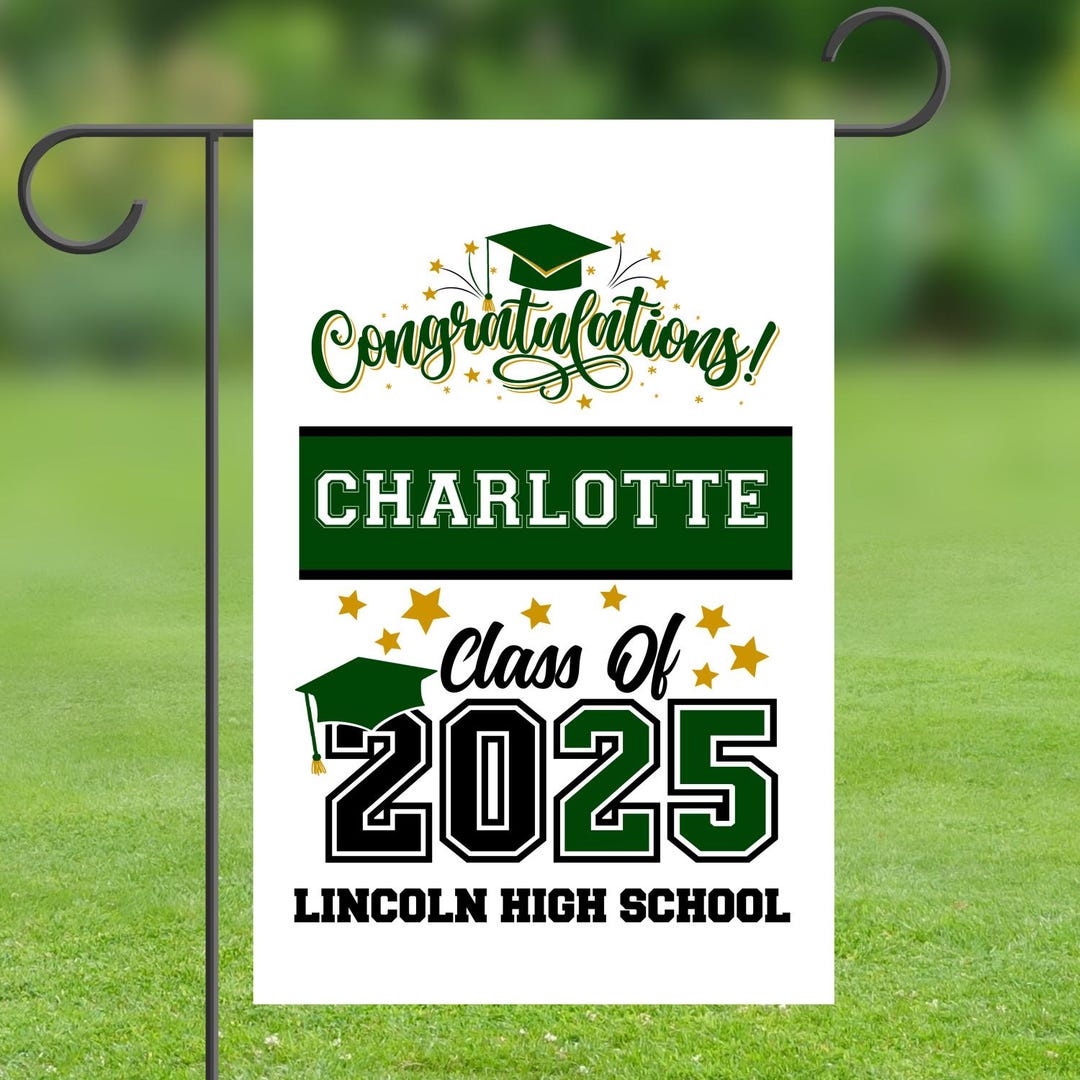 Personalized Graduation Yard Banner – Class of 2025 Flag, Custom School ...