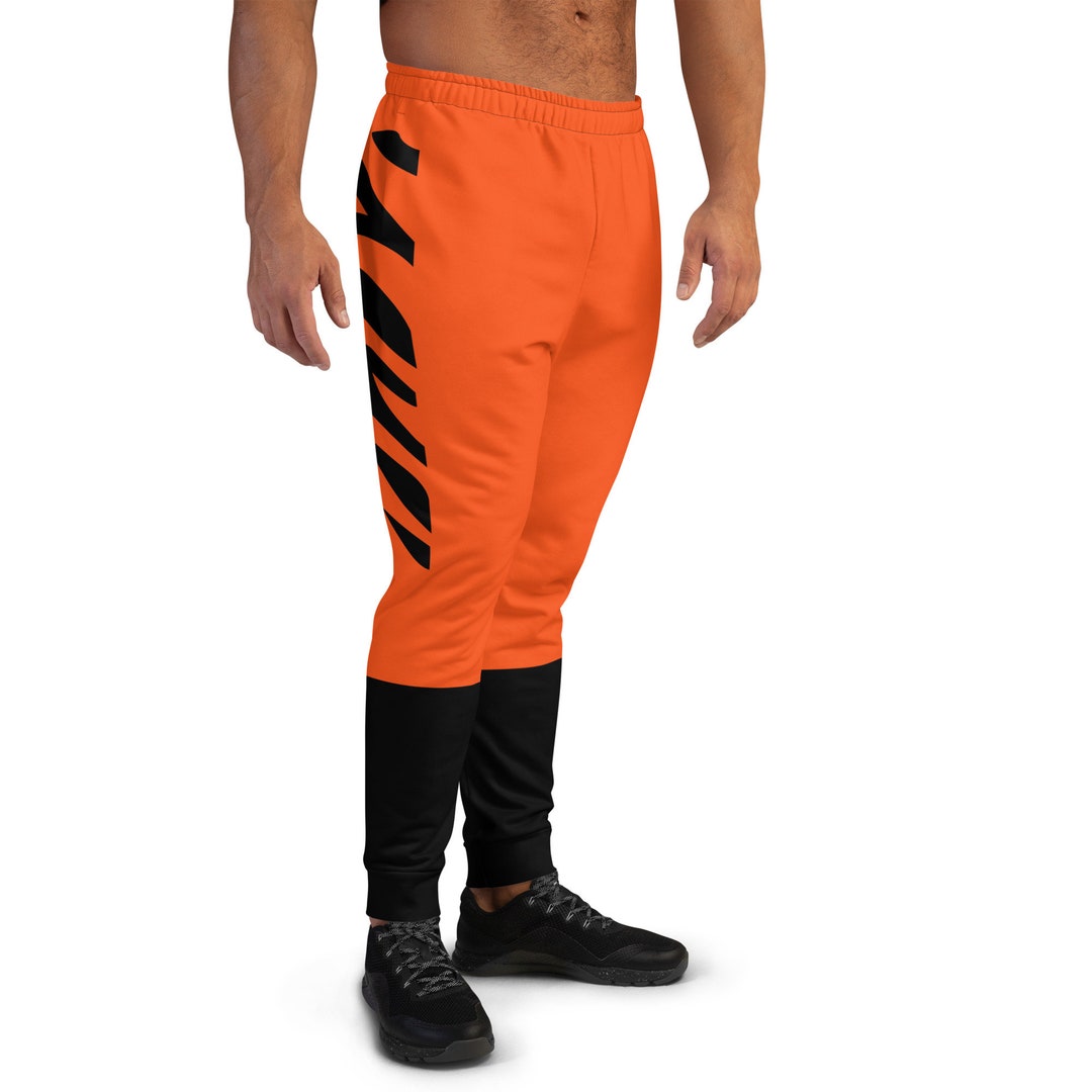 Cincinnati Men's Joggers/ Team Colors Orange With Black Tiger Stripes ...