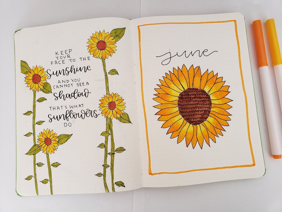 Custom Bullet Journal | Pre-made Bullet Journal | Handmade Completed ...