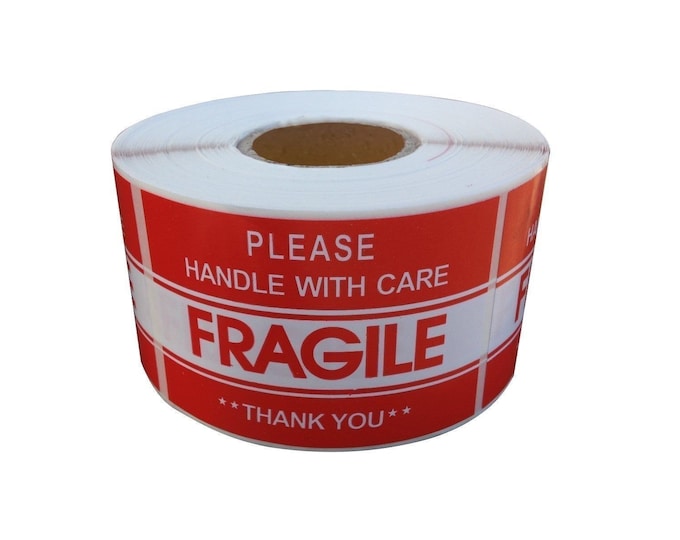 Fragile Stickers 2“ X 3” Fragile Handle With Care Stickers Thank You ...