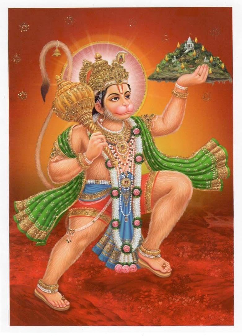 Veer Hanuman Ji Religious Poster for Home Office Temple - Etsy