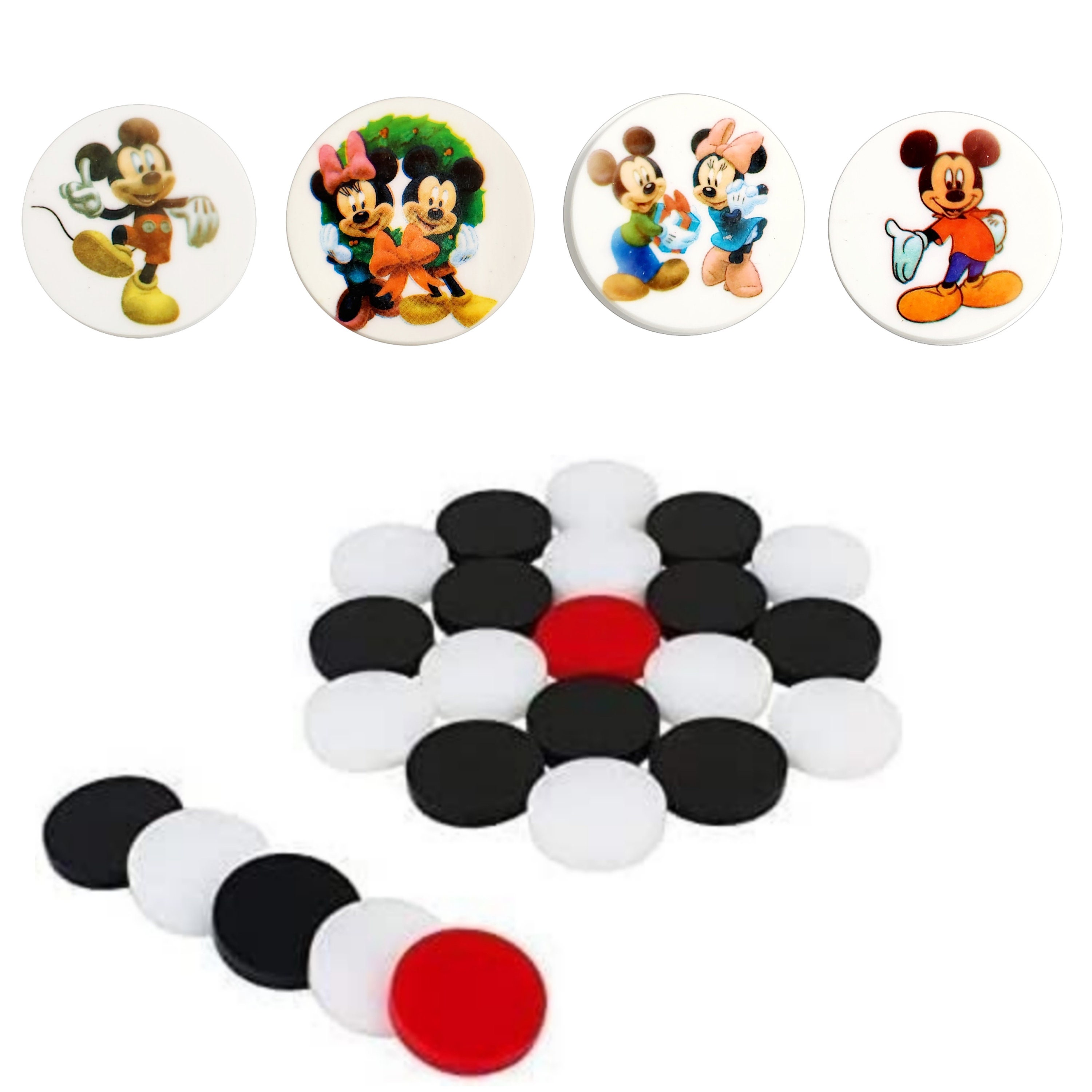 Acrylic 6mm Carrom Coins Board Game With 4 Printed Striker Acrylic ...