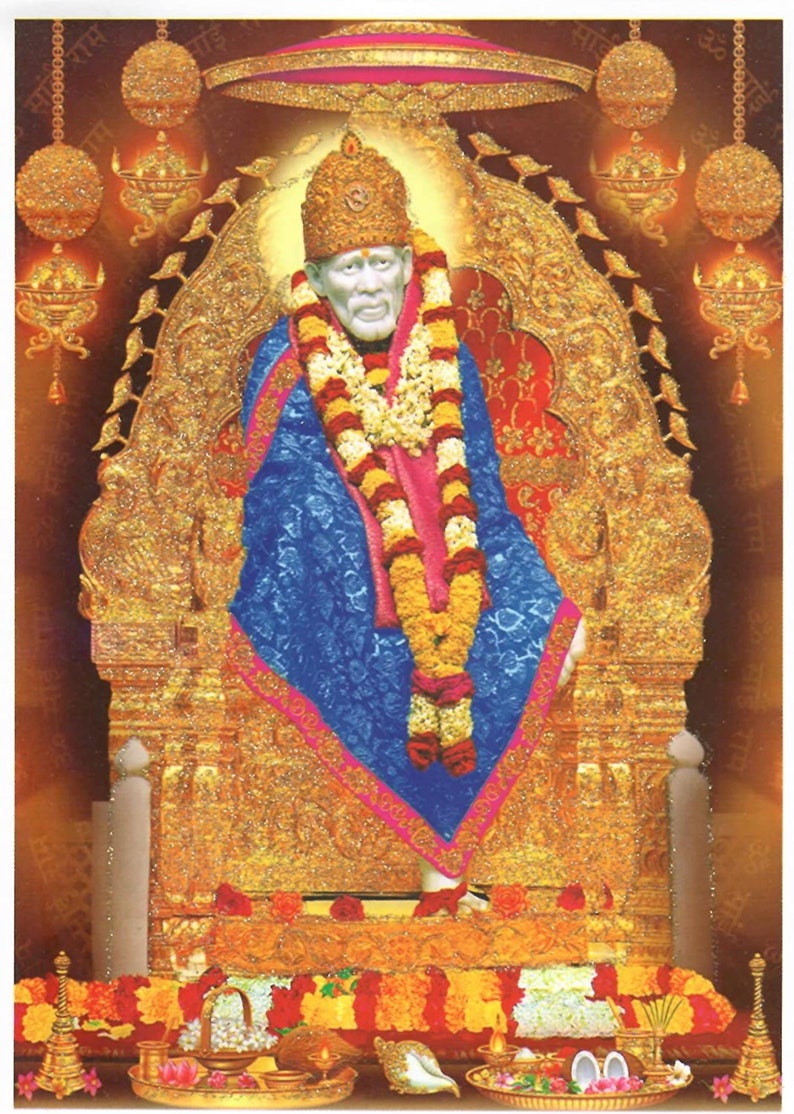 Sri Shirdi Sai Poster Poster Home Office Temple - Etsy
