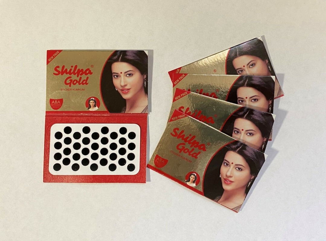 Shilpa Bindi Sticker Kumkum BLACK Size 5 (6 Mm Diameter) - Etsy