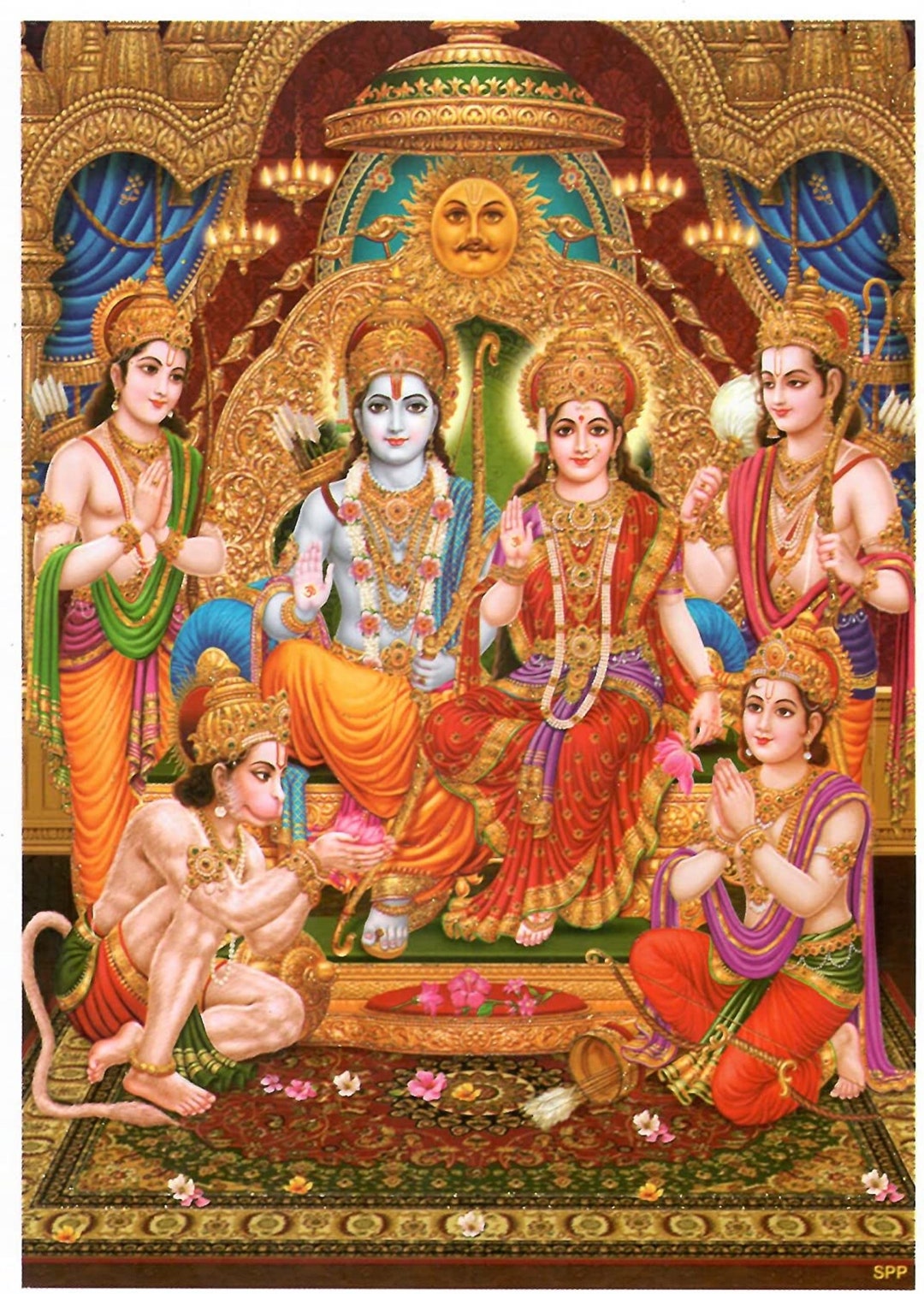 Sri Ram Darbar Poster Poster - Etsy