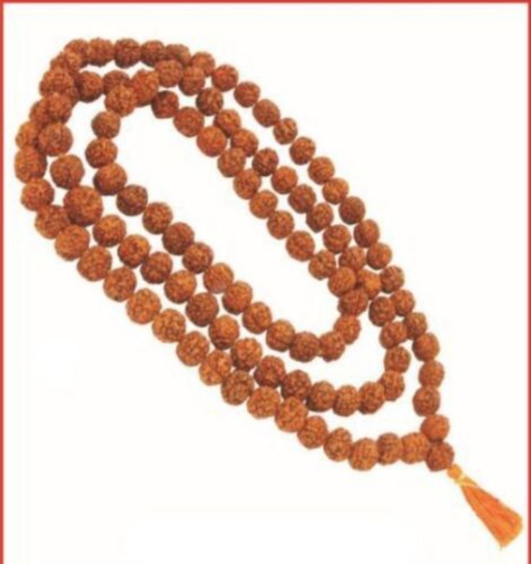 5 Mukhi, 108 Rudraksh Beads,small Shiva Tears 8 Mm Rudraksha Beads ...
