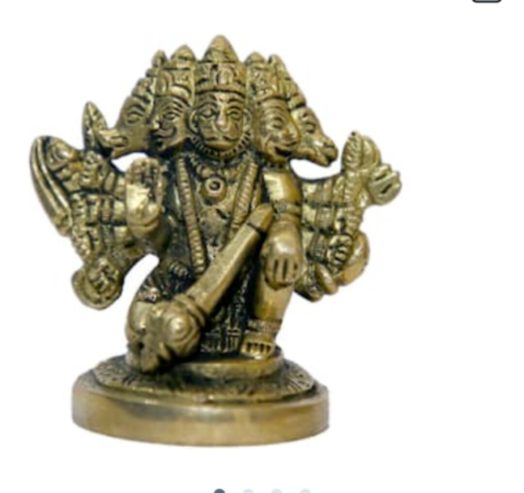 Hanuman Statue Hindu Monkey God Panchmukhi Hanuman Standing Ashta Dhatu ...
