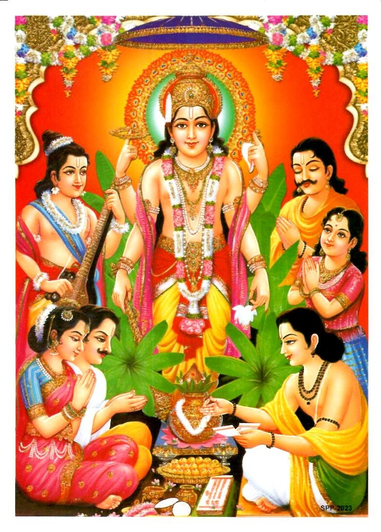 Sri Satyanarayan Pooja Puja Religious Poster (satyanarayan Ji) - Etsy