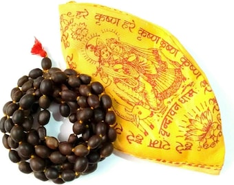 Natural Lotus Seed Mala. Premium 108 Beads Prayer Japa Mala Necklace ...