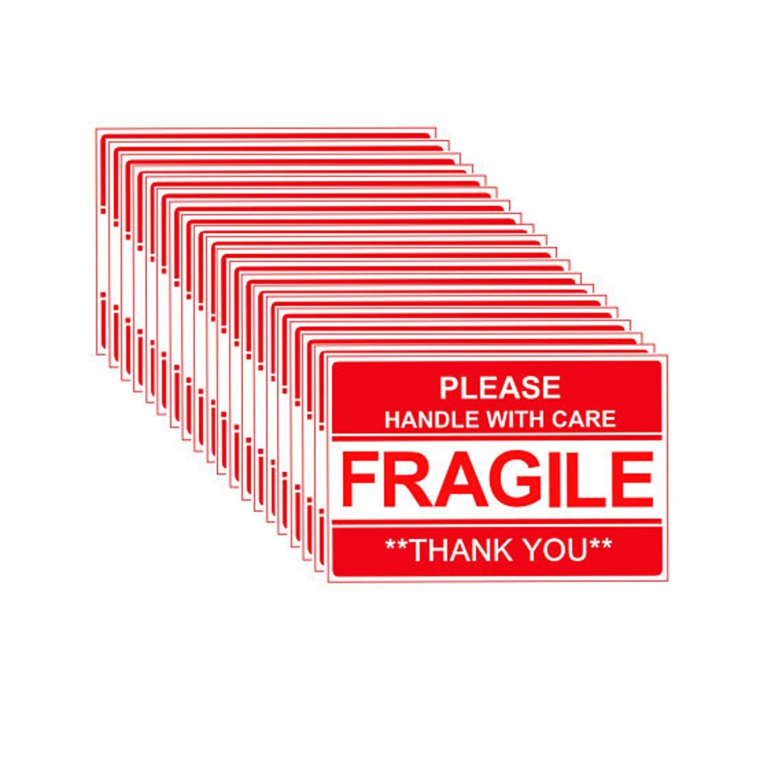 Fragile Stickers 2“ X 3” Fragile Handle With Care Stickers Thank You ...