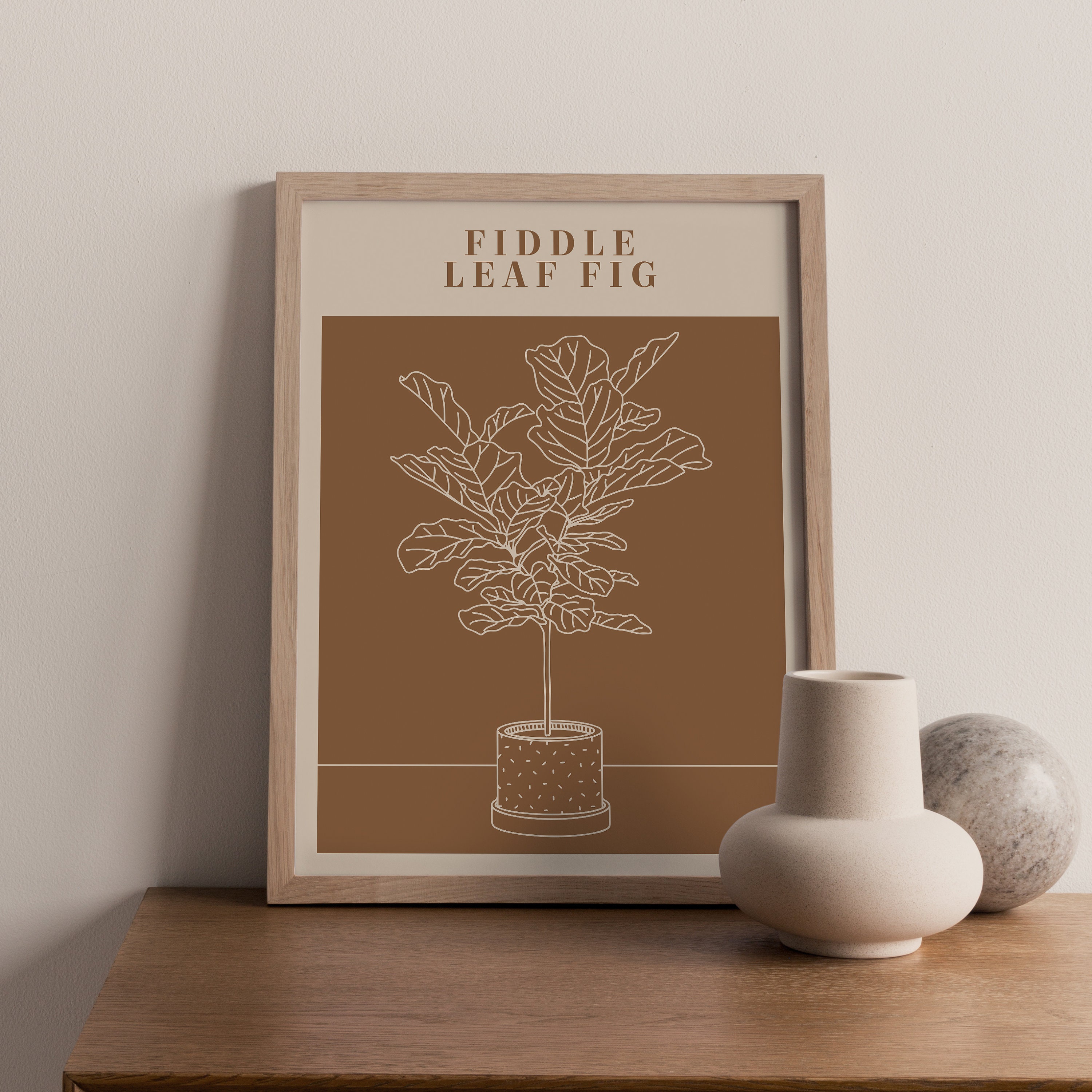 Fiddle Leaf Fig Print Digital Download, Printable Art, Minimal Print ...