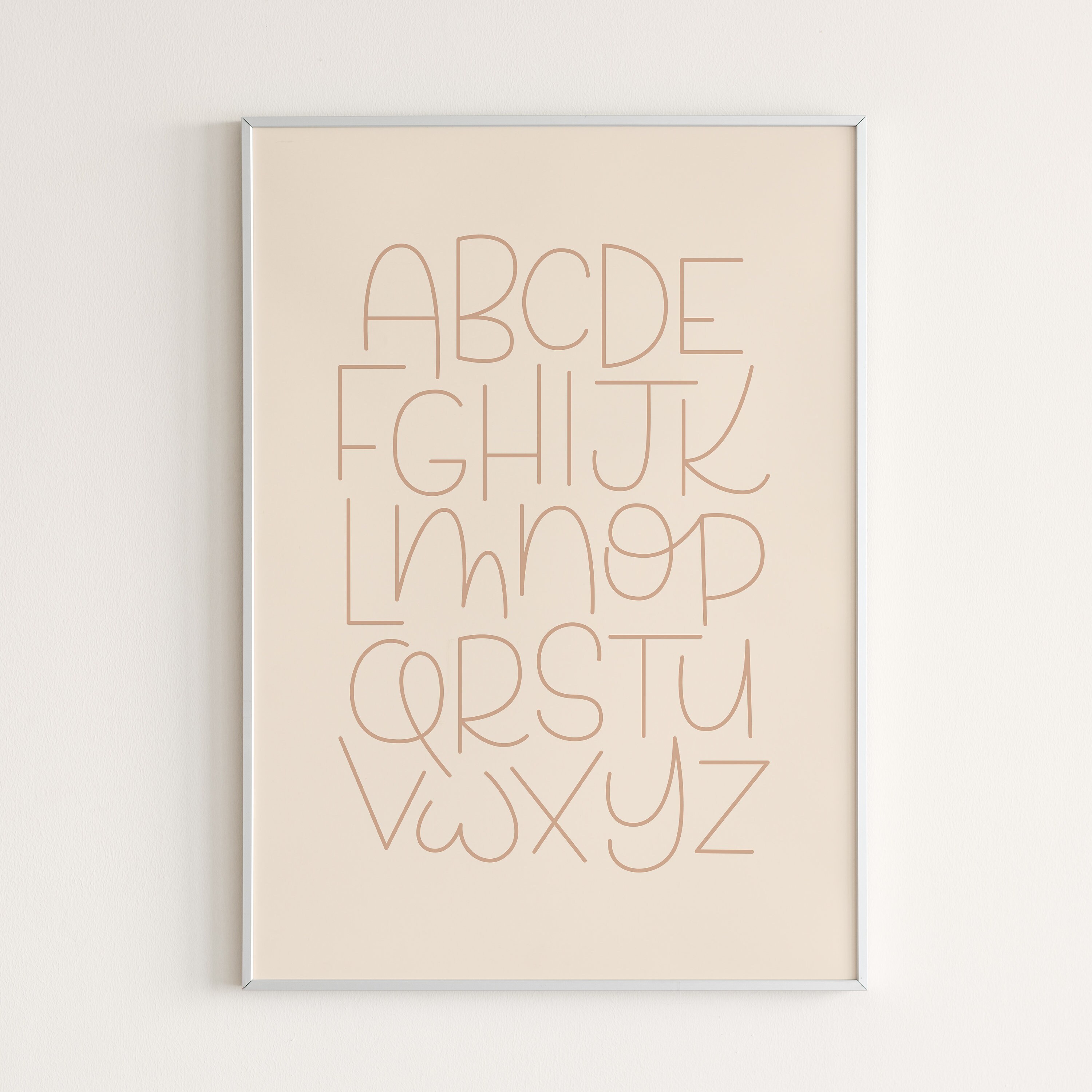 Buy Neutral Alphabet Print Digital Download, Alphabet Poster, ABC Wall ...