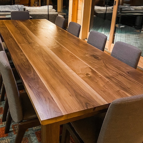 Black Walnut Dining Table Large Walnut Farmhouse Table Solid - Etsy