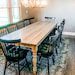 Natural Farmhouse Table Long Farm Table Custom Wood Table - Etsy