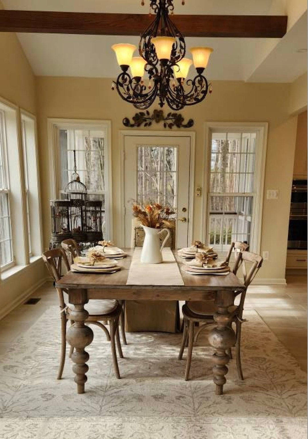 Custom Turned Leg Table, Chunky Balled Farmhouse Table, Massive Modern ...