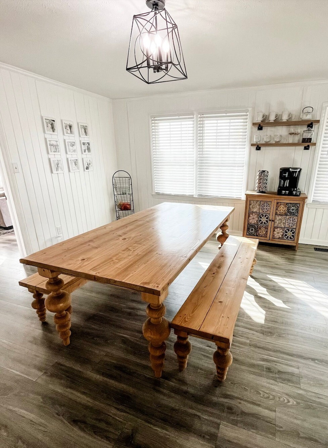 Custom Balled Turned Leg Table, Chunky Balled Farmhouse Table, Large ...