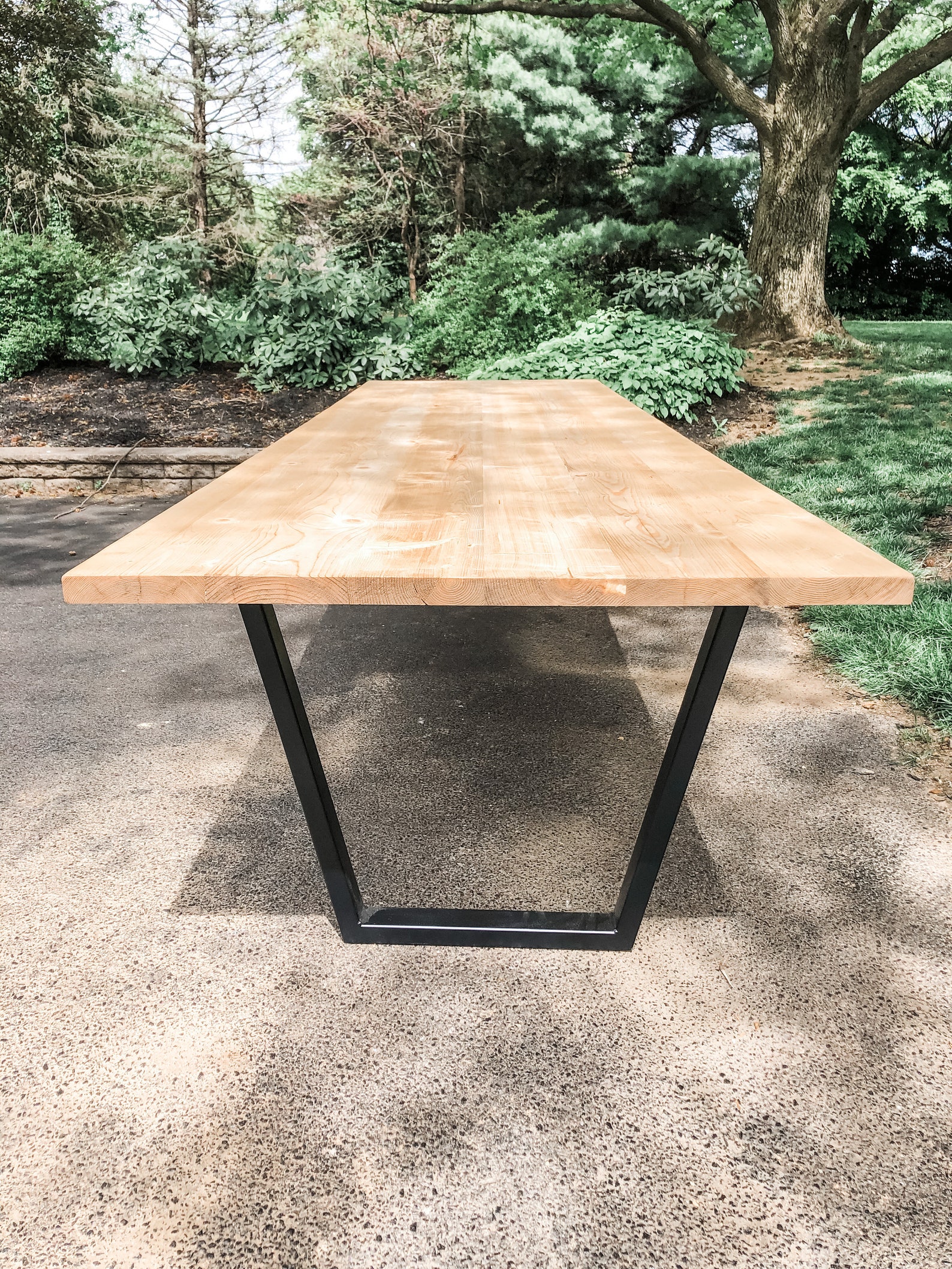 Farm Table With Metal Legs, Farmhouse Table, Metal Leg Farm Table ...