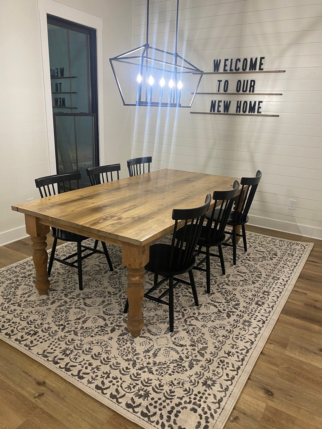 Extra Large Farmhouse Table, Long Farm Table, Custom Wood Table, Rustic ...