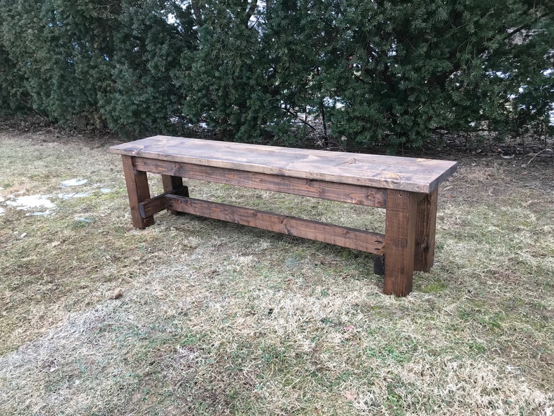 Farmhouse Style Bench Farm Table Bench Rustic Bench Wooden | Etsy
