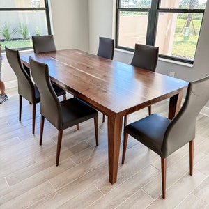Custom Walnut Table, Large Black Walnut Table, Solid Walnut Dining ...