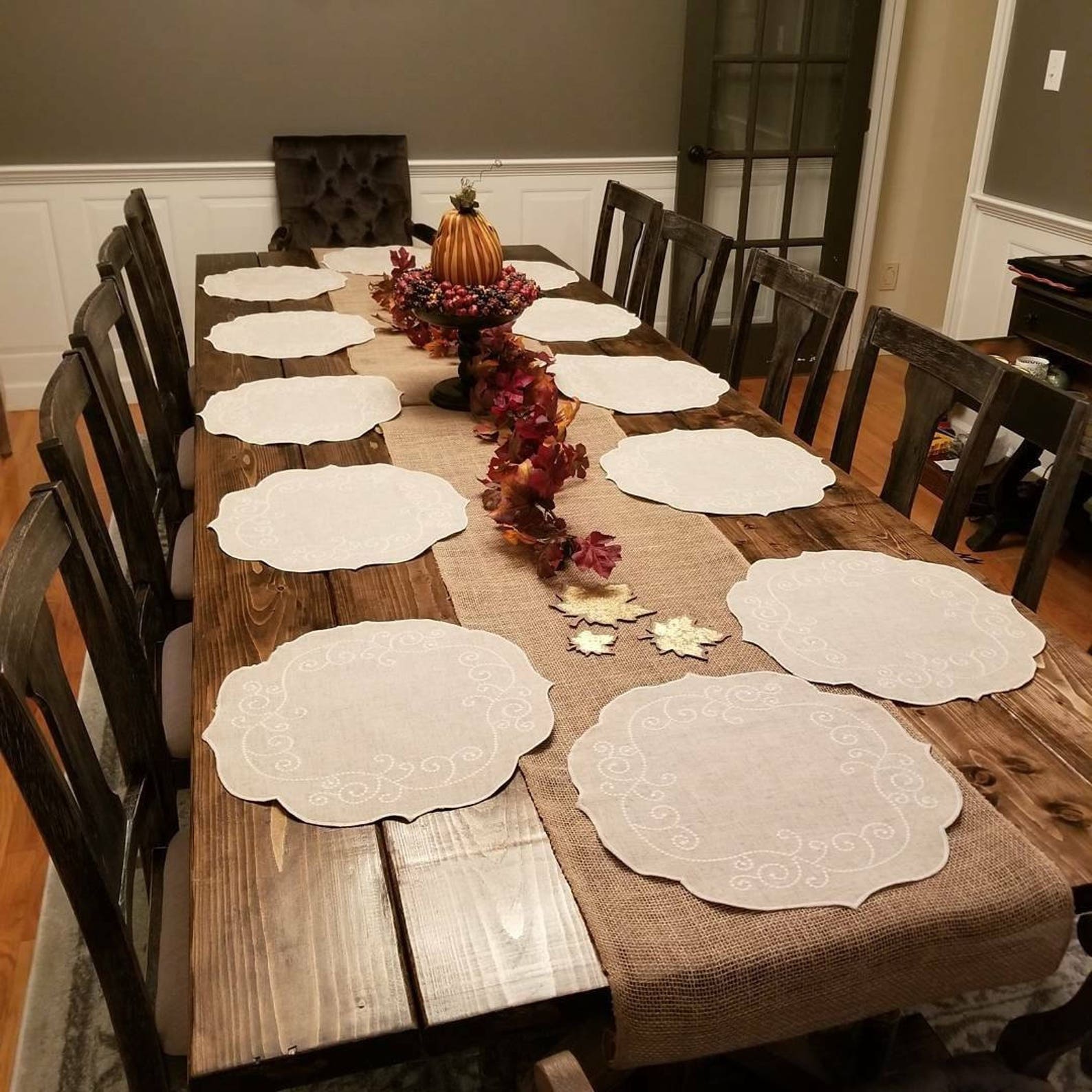 Long Farmhouse Table, Large Farm Table, Rustic Table, Custom Farm Table ...