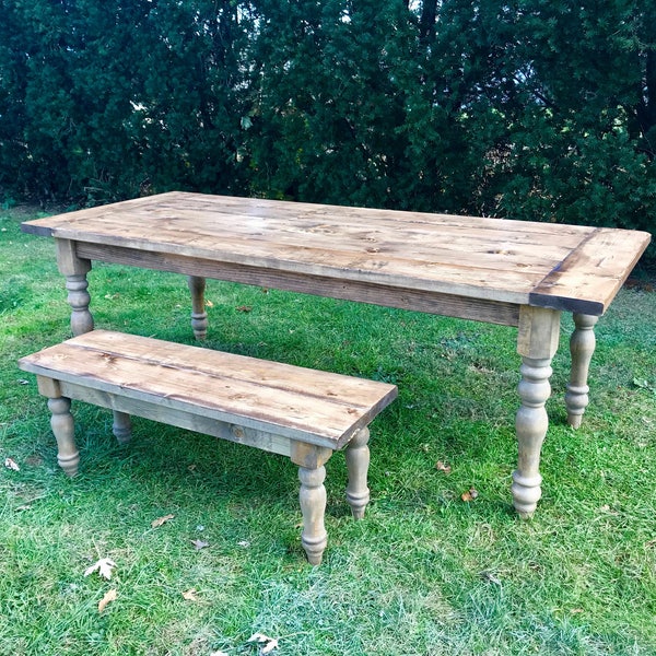 Rustic Farm Table - Etsy