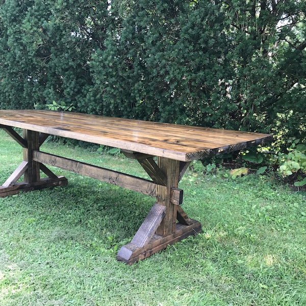 Rustic Farm Table - Etsy