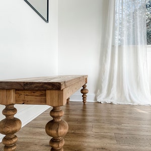 Modern Farmhouse Bench, Farmhouse Bench, Chunky Modern Bench, Dining ...