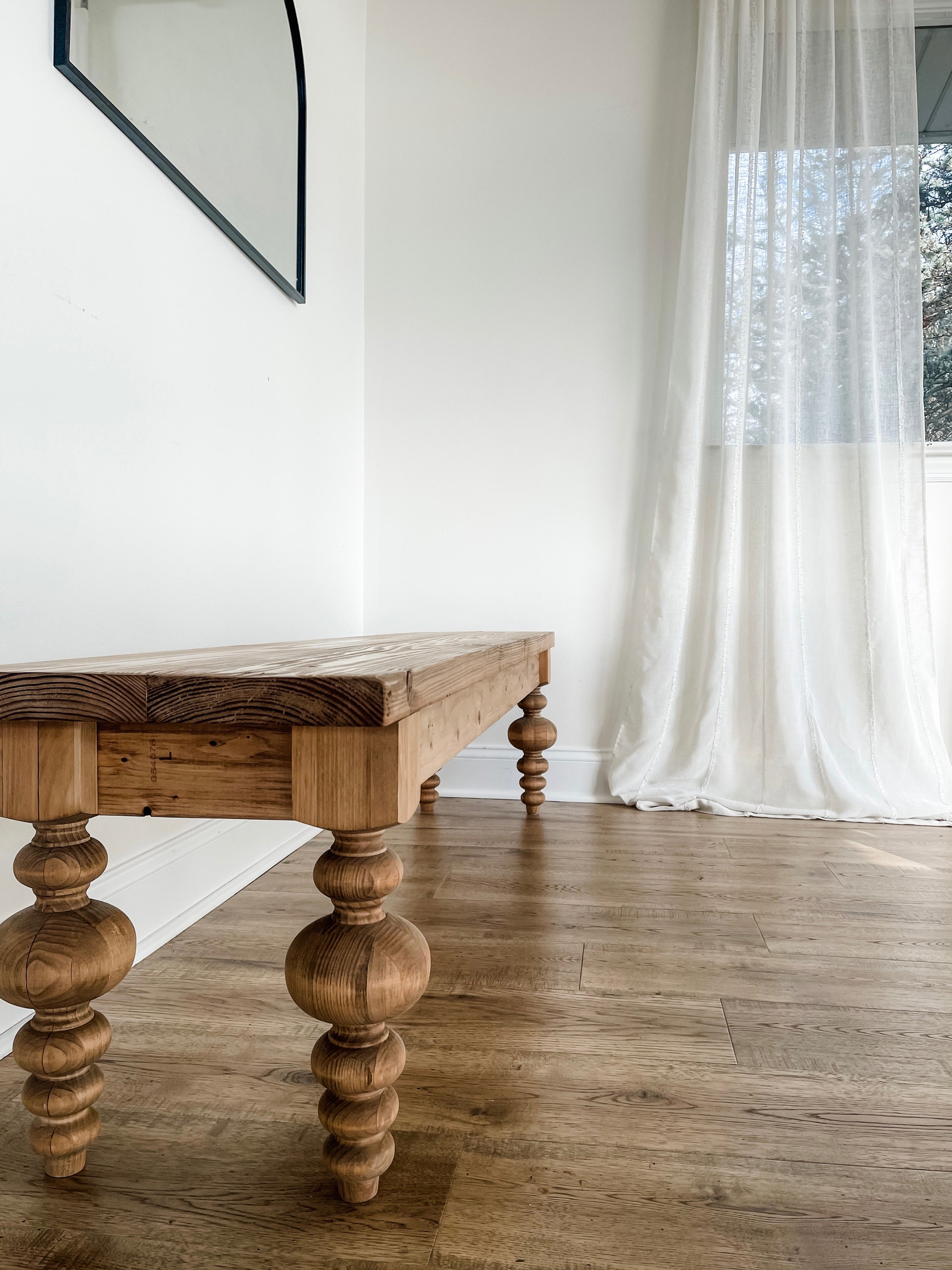 Modern Farmhouse Bench, Farmhouse Bench, Chunky Modern Bench, Dining ...