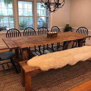 Rustic Farmhouse Table, Large Farm Table, Farmhouse Table, Dining Room ...