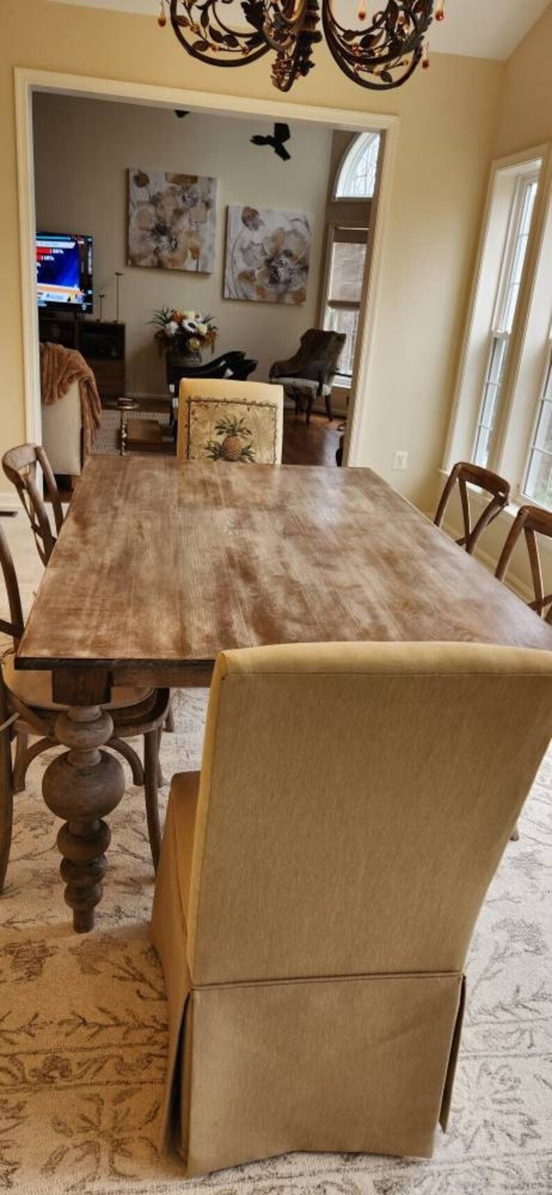 Custom Turned Leg Table, Chunky Balled Farmhouse Table, Massive Modern ...
