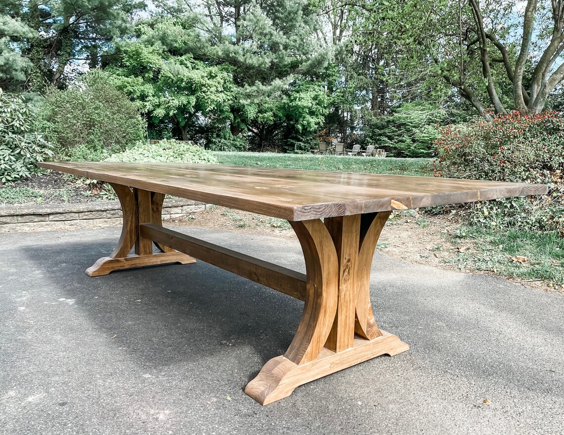 Large Custom Farmhouse Table, Rustic Farm Table, Farmhouse Dining Table ...
