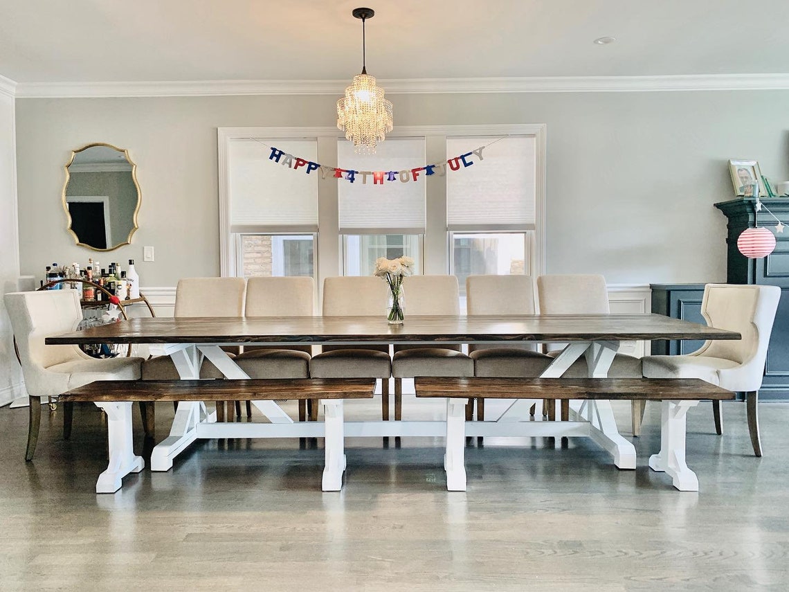 Massive Farmhouse Table Large Farm Table Rustic Table - Etsy