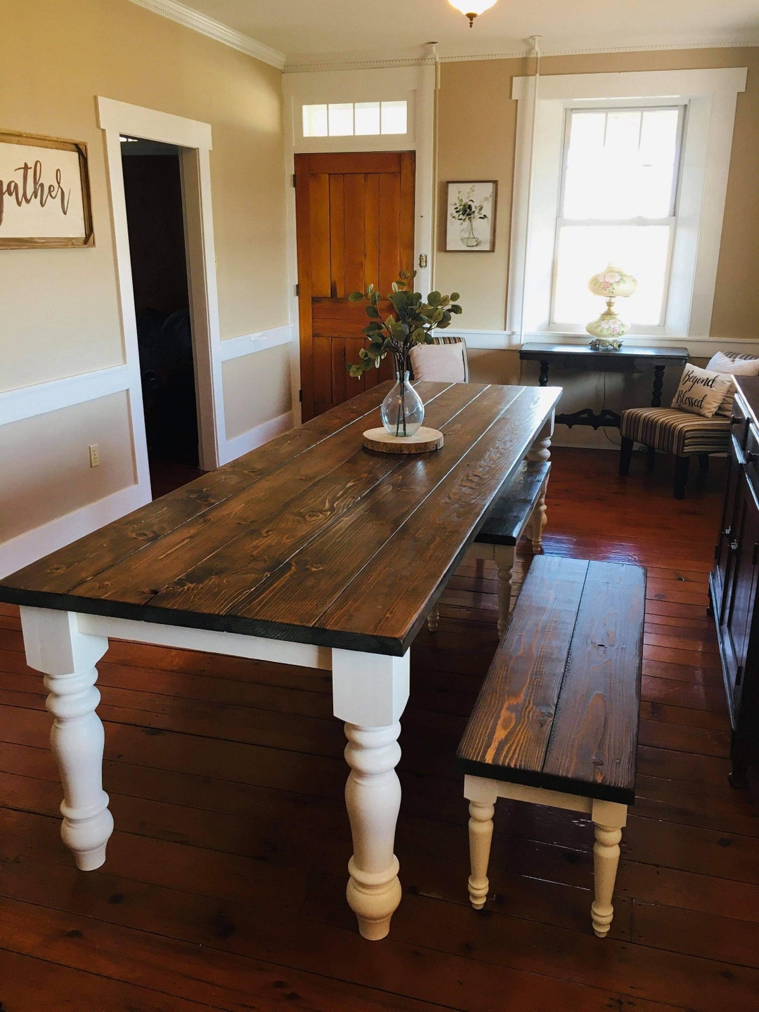 Large Farmhouse Table, Rustic Farm Table, Farmhouse Dining Table, Farm ...