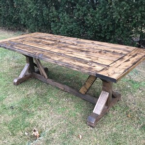 Custom Farmhouse Table, Rustic Farm Table, Harvest Table, Long Farm ...
