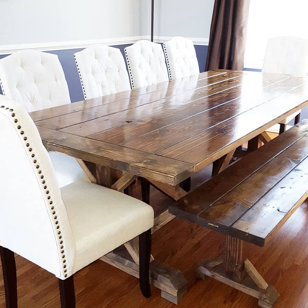 Rustic Farm Table - Etsy