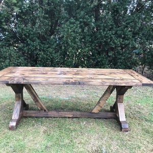 Custom Farmhouse Table, Rustic Farm Table, Harvest Table, Long Farm ...